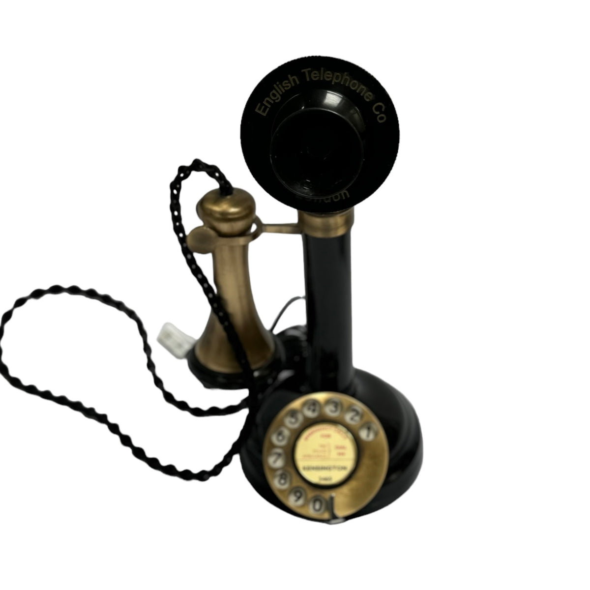 Brushed & Black Front 1920's Style Candlestick Telephone – Ahura ...