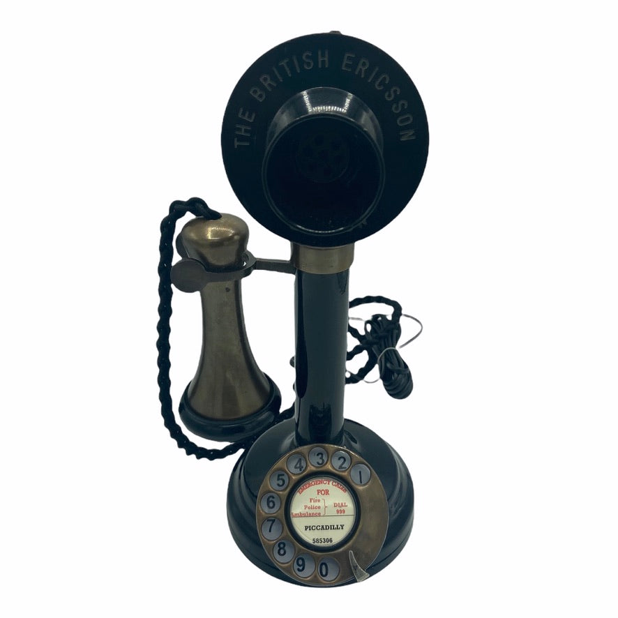 Black & Bronze 1920's style Candlestick Telephone. – Ahura Collectables