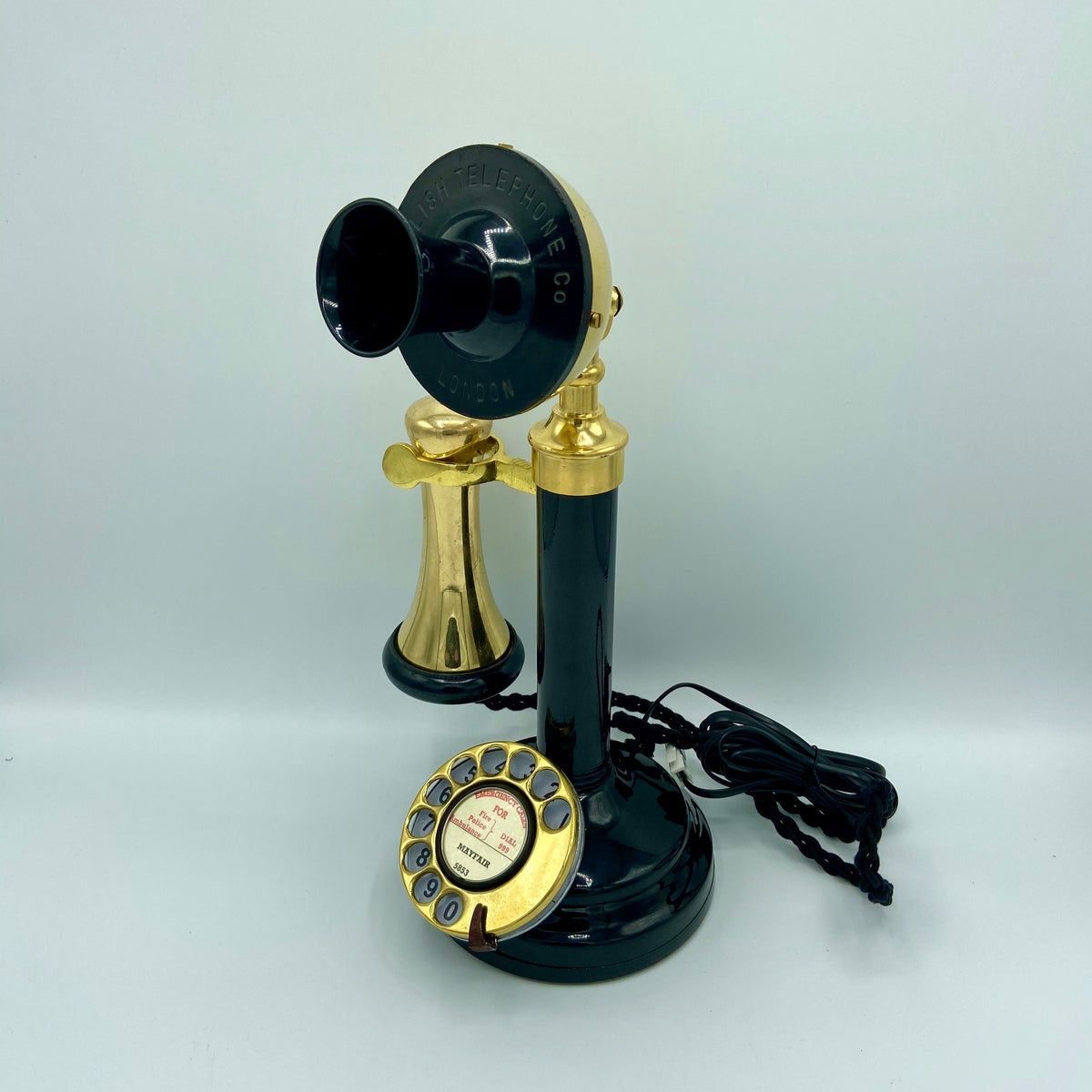 Brass and Black Front 1920's Style Candlestick Telephone – Ahura ...