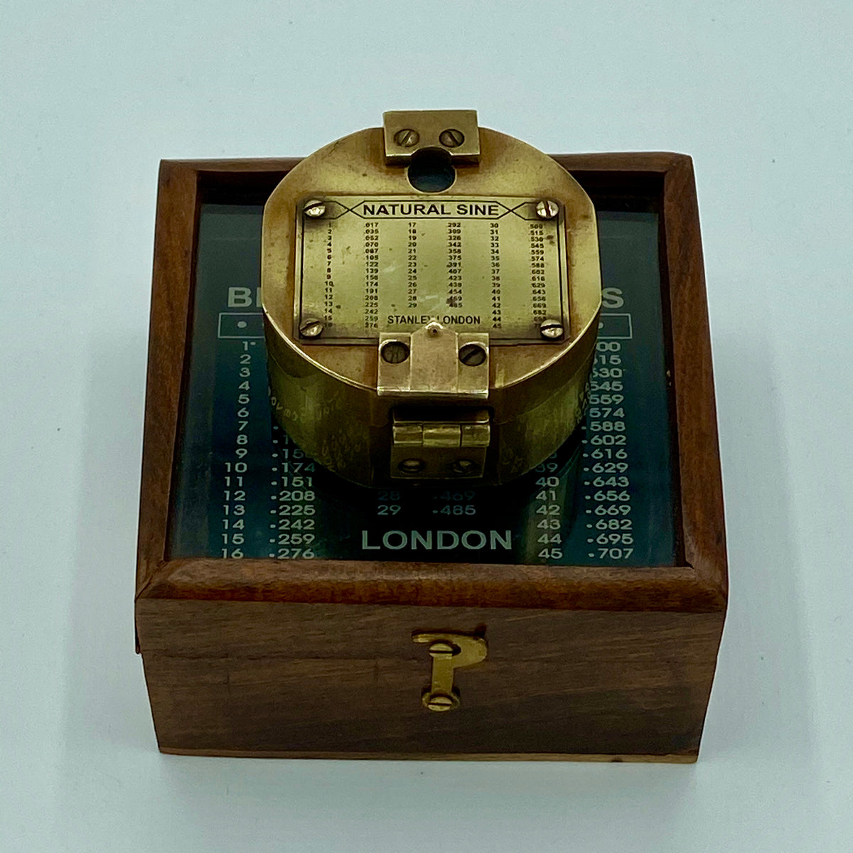 Brass 2.5" Brunton Pocket Transit Surveying or Geology Compass in a bo ...